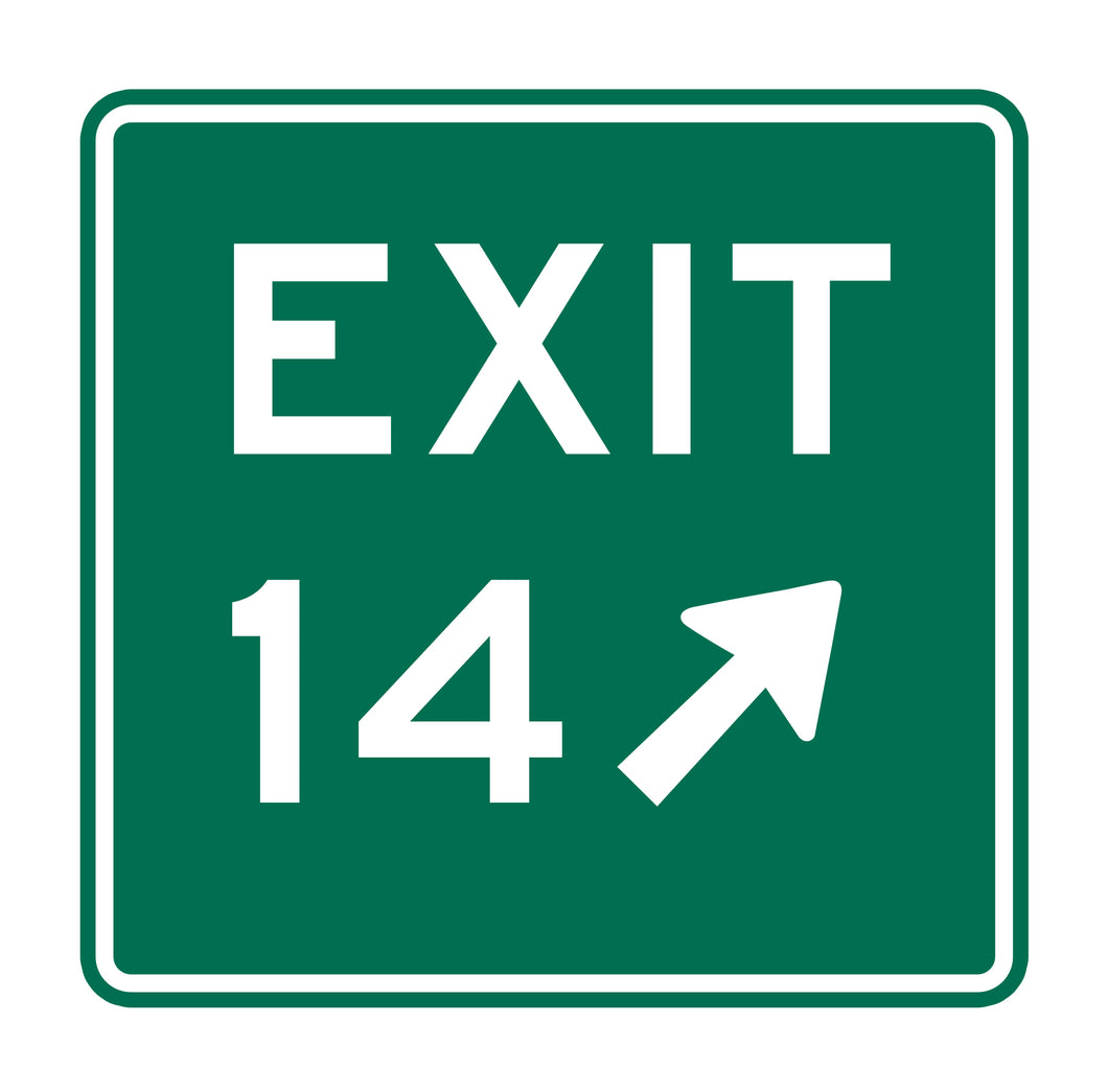 Exit 14 Original Sticker – EXITMERCH